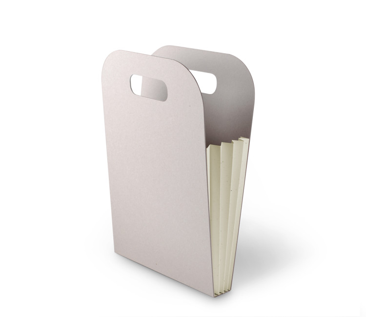 Original Cardboard Bag with Coloured Pleats