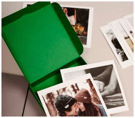 Green box for polaroids