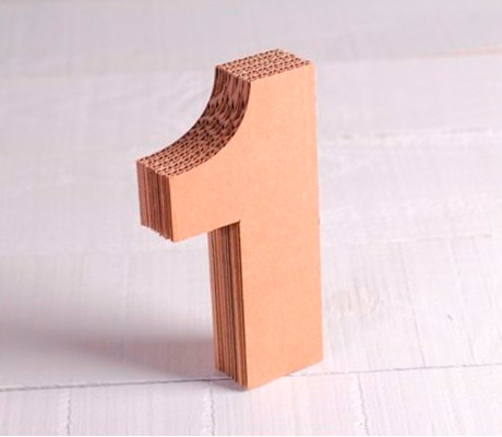 Originaux numéros en carton pour décorer, qui donnera une touche ...